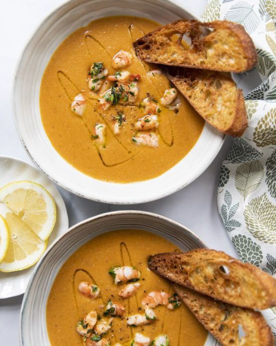 Authentic French Prawn bisque recipe in home